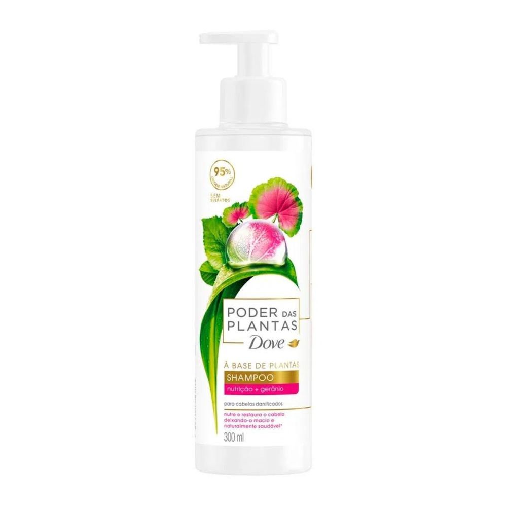 SHAMPOO DOVE PLANTAS 300ML NUTRIÇÃO/GERÂNIO - lavagnoli