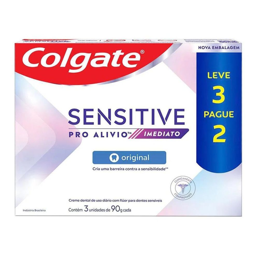 KIT CREME DENTAL COLGATE PRO ALÍVIO L3P2X90G SENSITIVE - lavagnoli