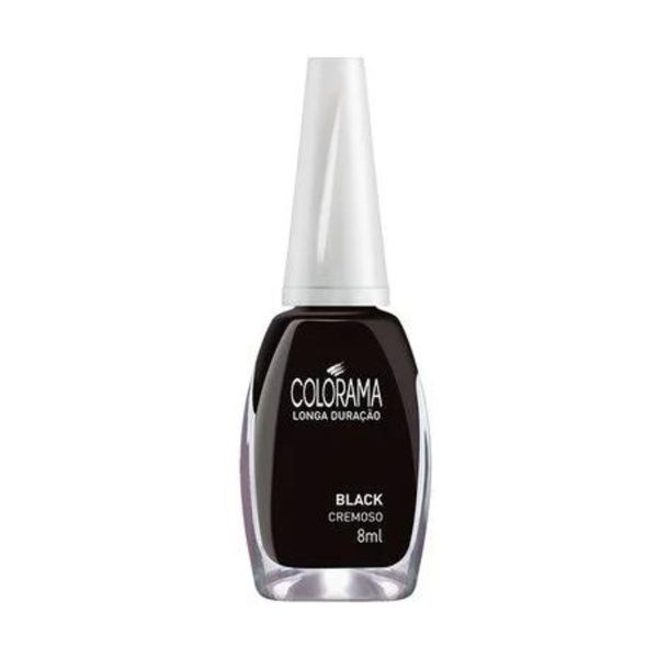 ESMALTE COLORAMA CREMOSO 8ML BLACK - lavagnoli