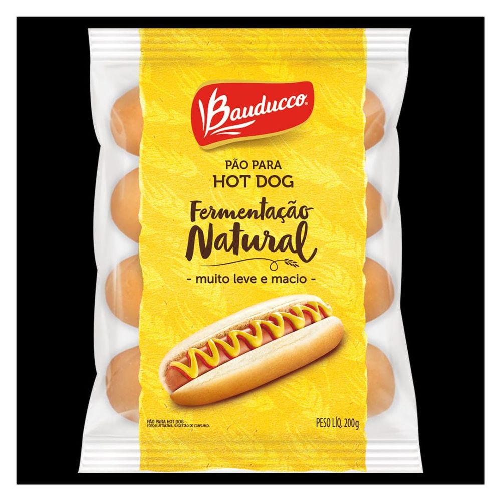 PÃO HOT DOG BAUDUCCO 200G - lavagnoli