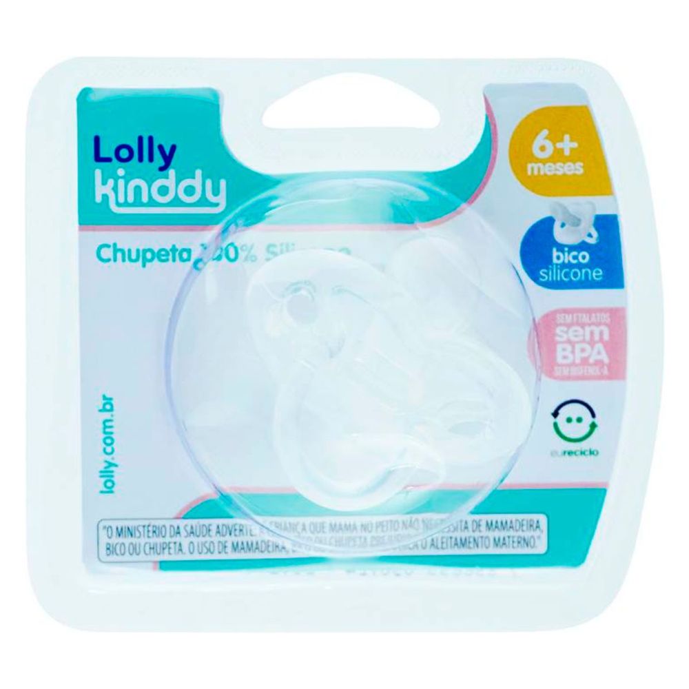 CHUPETA LOLLY 100% SILICONE ORTODÔNTICA 2 NEUTRO - lavagnoli