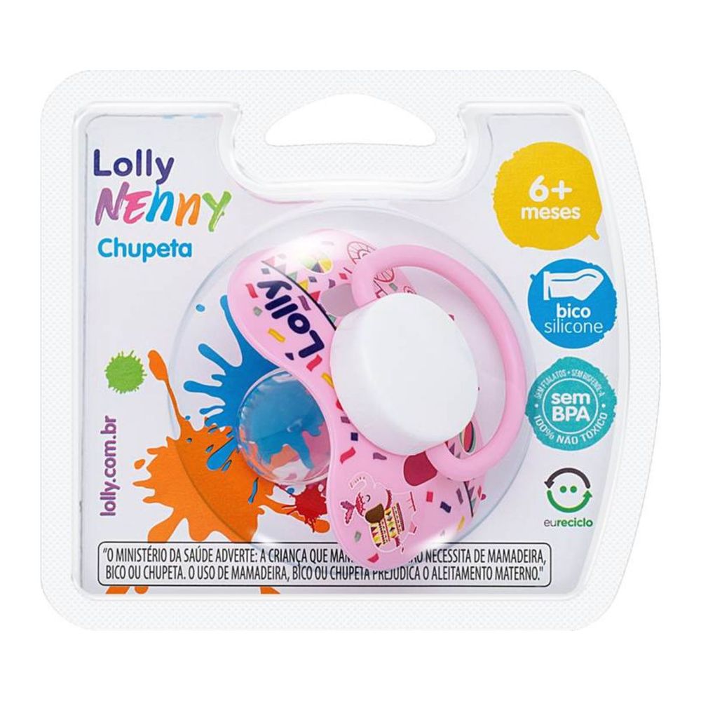 CHUPETA LOLLY ZOO SILICONE BORBOLETA ORTODÔNTICA T2 1UN ROSA - lavagnoli