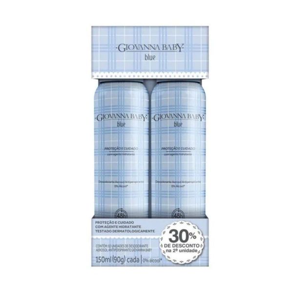 KIT DESODORANTE GIOVANNA BABY 2X150ML BLUE - lavagnoli