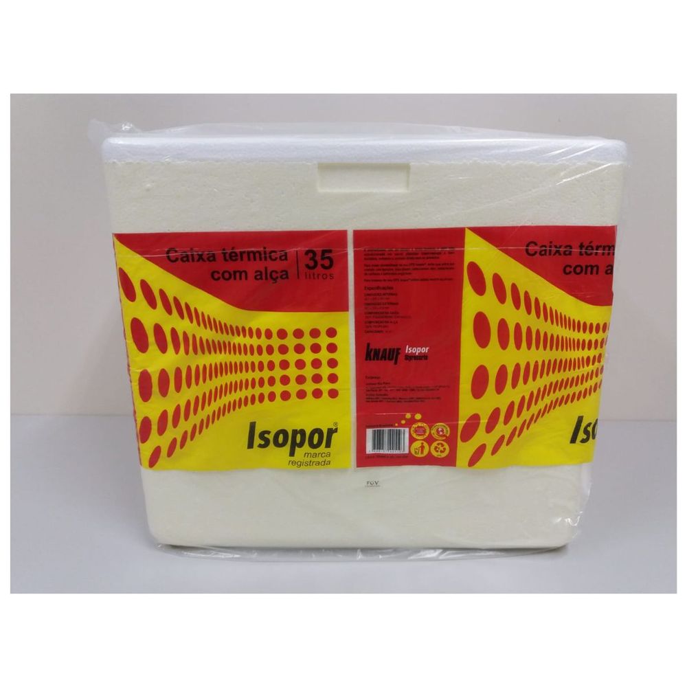 CAIXA TÉRMICA ISOPOR KNAUF C/ALÇA 35L COLORIDA - lavagnoli