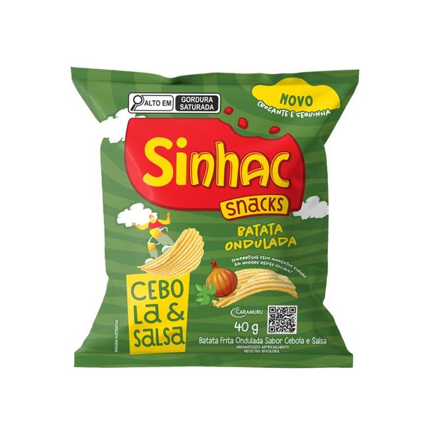 BATATA SINHAC ONDULADA 40G CEBOLA/SALSA - lavagnoli