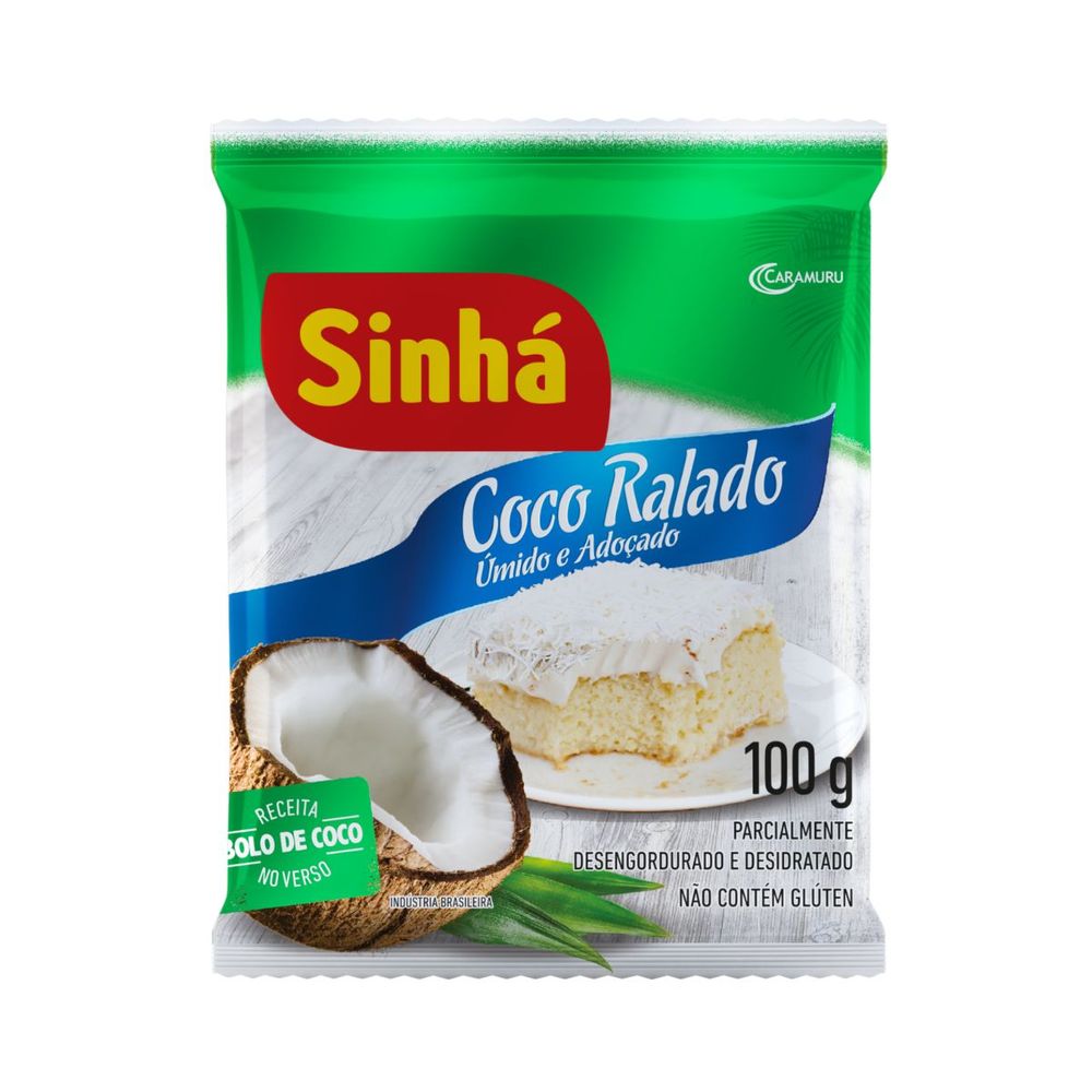 COCO RALADO SINHÁ 100G ÚMIDO/ADOÇADO - lavagnoli
