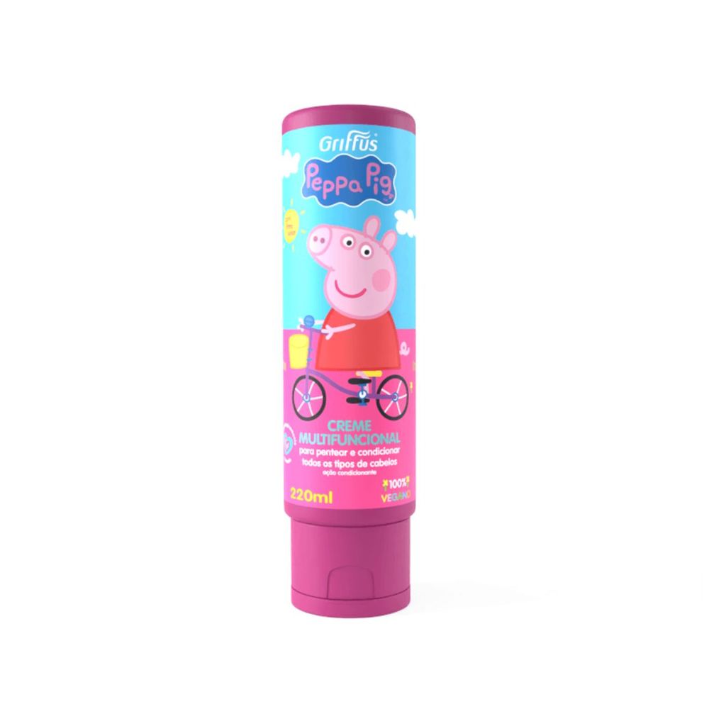 CONDICIONADOR GRIFFUS PEPPA PIG 220ML SEM EMBARAÇO ROSA - lavagnoli