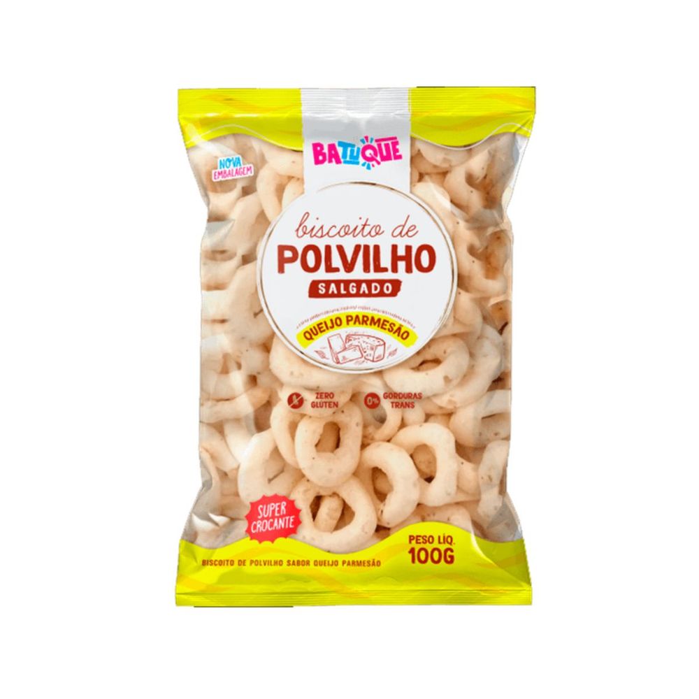 BISCOITO POLVILHO BATUQUE 100G PARMESÃO - lavagnoli