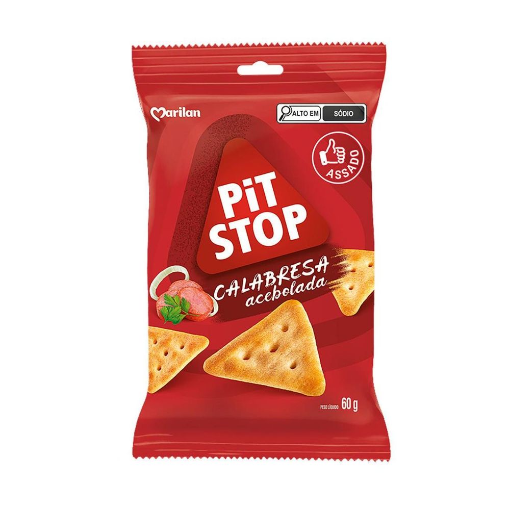 SNACK PIT STOP 60G CALABRESA ACEBOLADA - lavagnoli