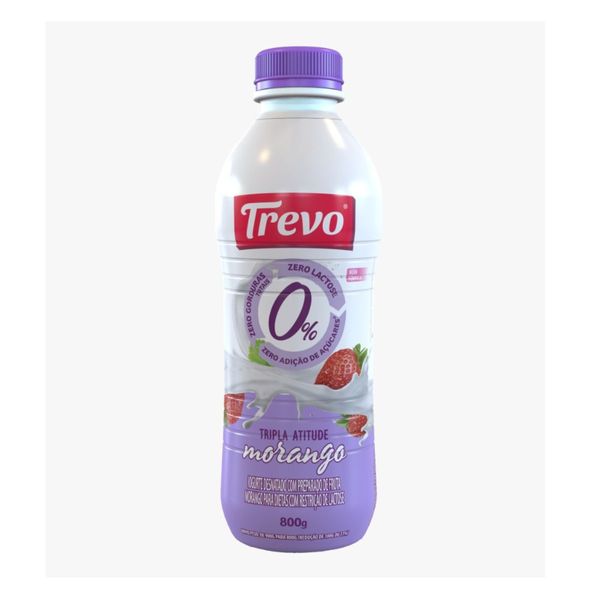 IOGURTE TREVO ZERO 800G MORANGO - lavagnoli