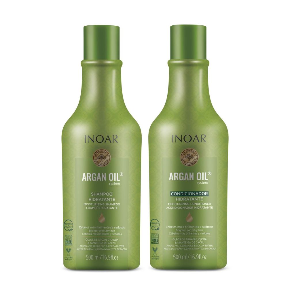 KIT INOAR SHAMPOO + CONDICIONADOR 500ML ARGAN - lavagnoli