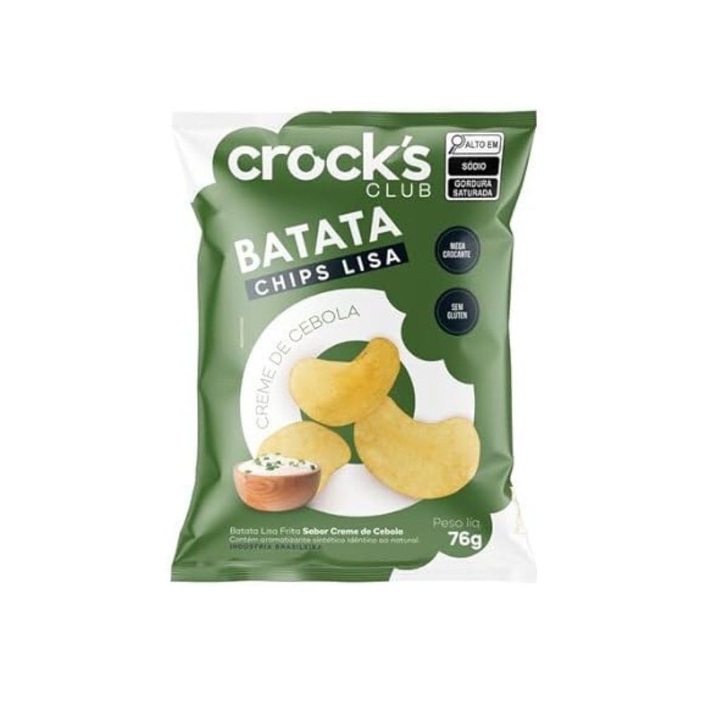 BATATA CROCKS CLUB 76G CREME DE CEBOLA - lavagnoli