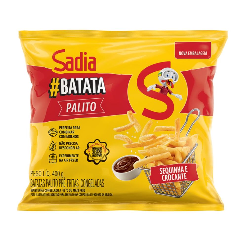 BATATA PALITO SADIA 400G PRÉ FRITAS CONGELADA - lavagnoli