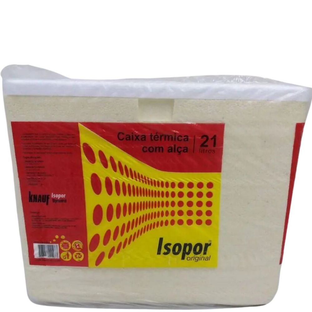 CAIXA TÉRMICA ISOPOR KNAUF C/ALÇA 21L COLORIDA - lavagnoli