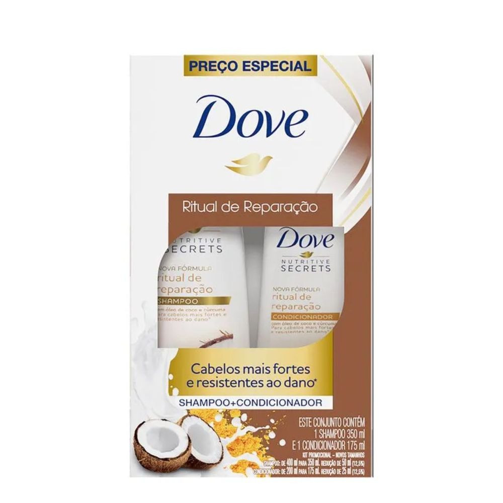 KIT DOVE SHAMPOO 350ML + COND 175ML RITUAL REPARAÇÃO - lavagnoli