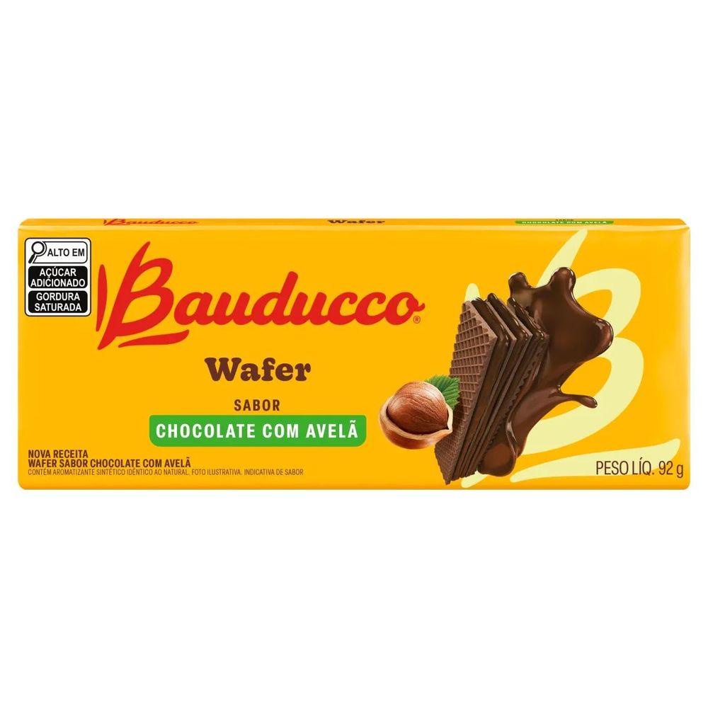 WAFER BAUDUCCO 92G CHOCOLATE COM AVELÃ - lavagnoli