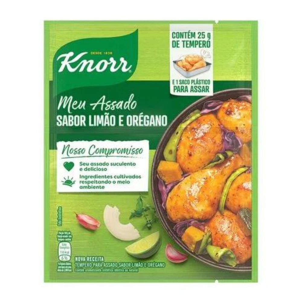 TEMPERO KNORR FRANGO ASSADO 25G LIMÃO/ORÉGANO - lavagnoli