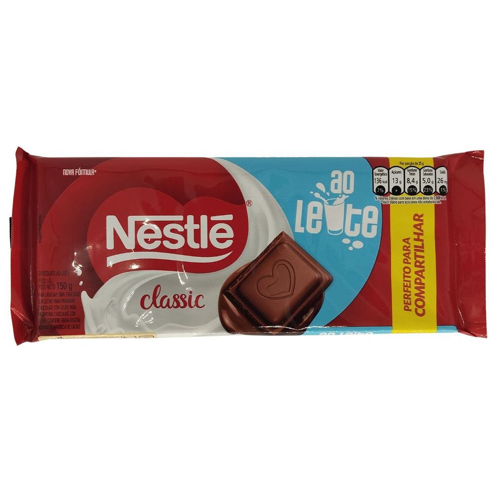 TABLETE NESTLE CLASSIC 150G AO LEITE - lavagnoli TABLETE NESTLE CLASSIC 150G AO LEITE - lavagnoli