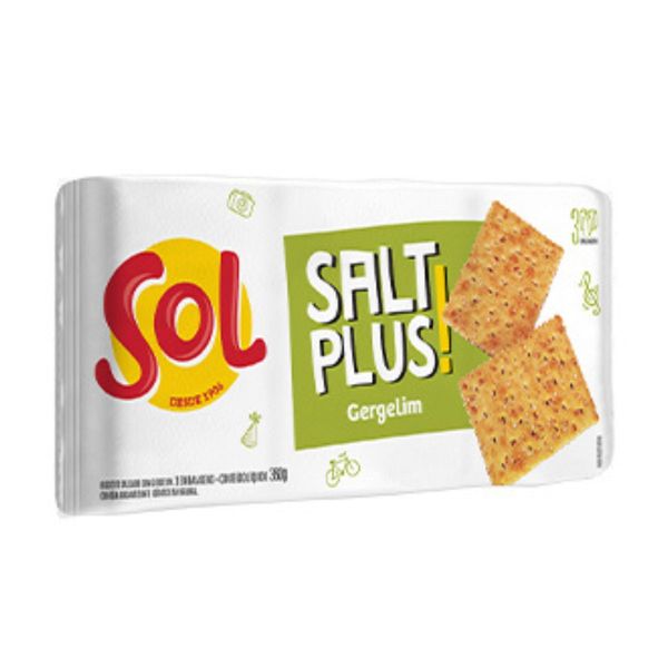 BISCOITO SOL SALT PLUS 360G GERGELIM - lavagnoli