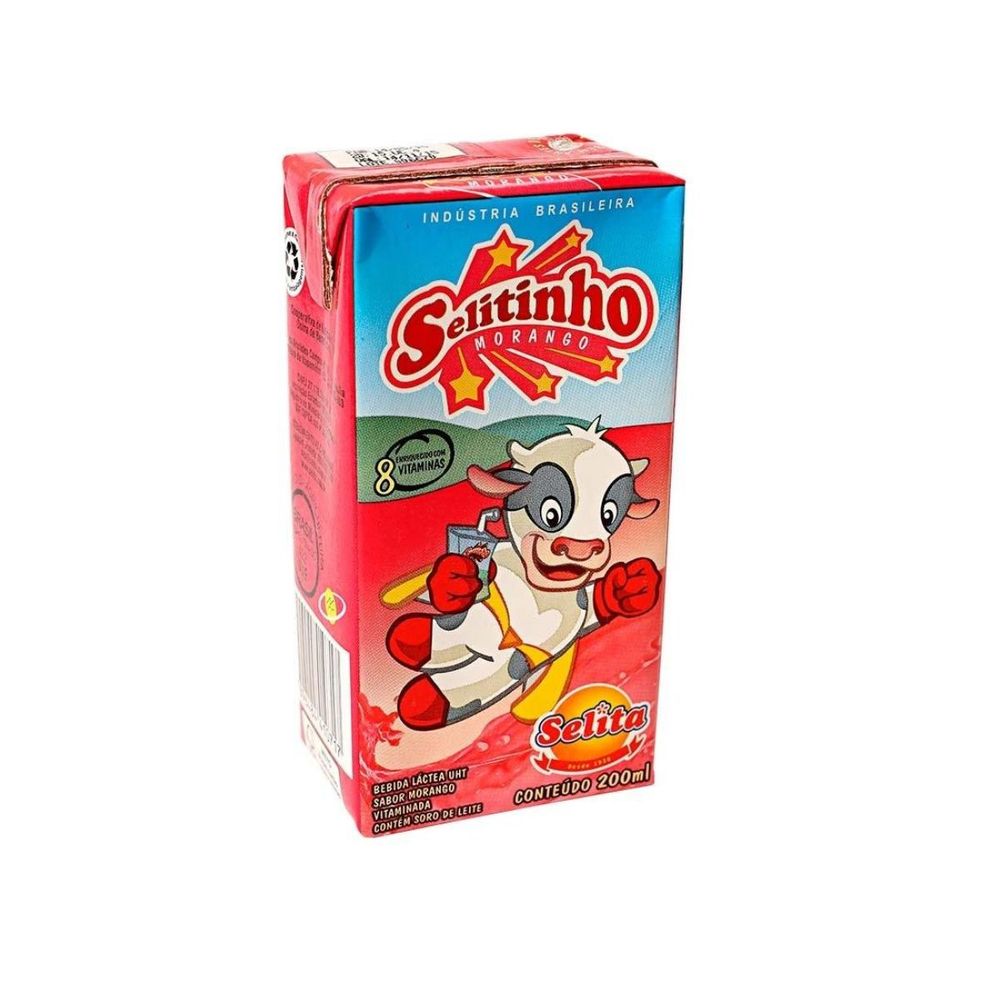 BEBIDA LÁCTEA SELITA 200ML MORANGO - lavagnoli