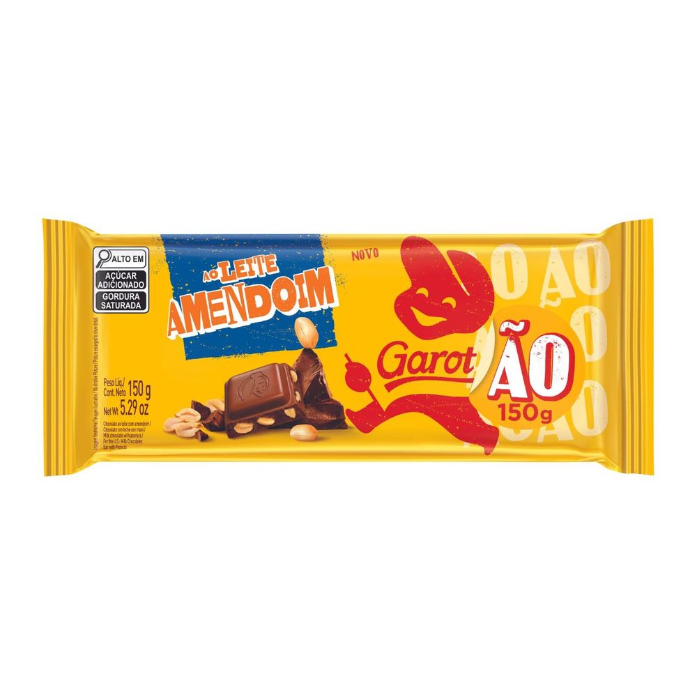TABLETE GAROTO 150G AMENDOIM - lavagnoli