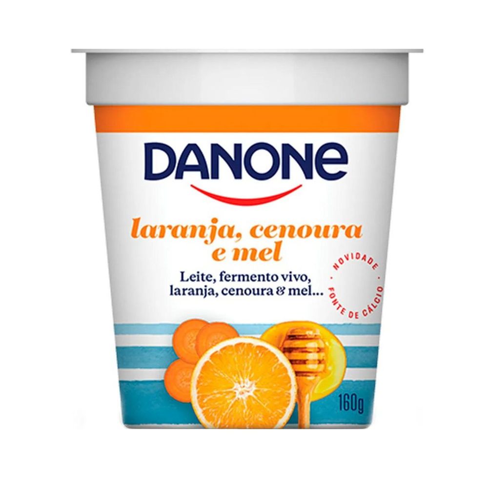 IOGURTE DANONE NATURAL 160G LARANJA/CENOURA/MEL - lavagnoli