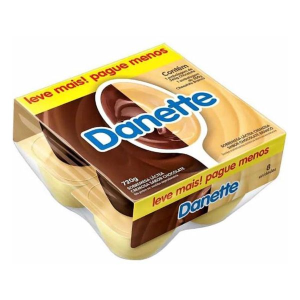 DANETTE DANONE PACK 720G CHOCOLATE BRANCO - lavagnoli