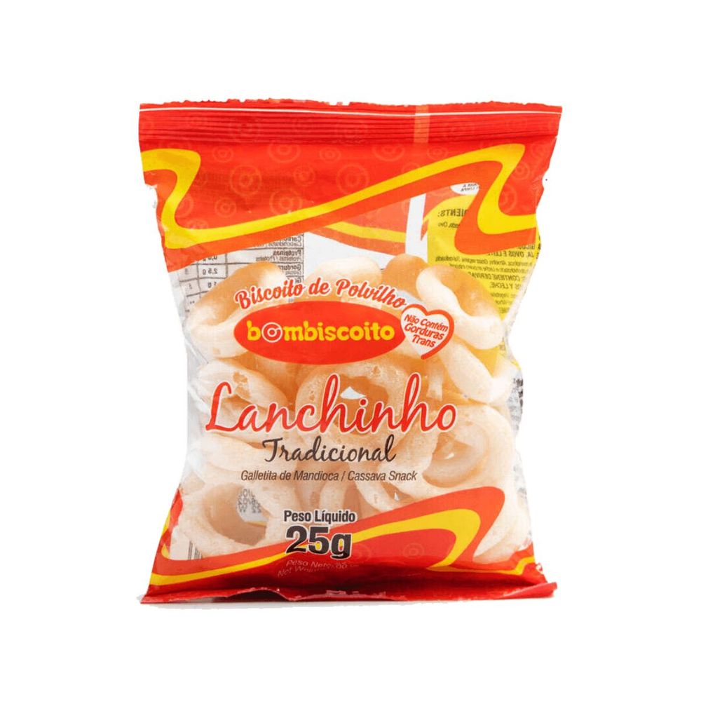 BISCOITO POLVILHO BOMBISCOITO 25G TRADICIONAL - lavagnoli