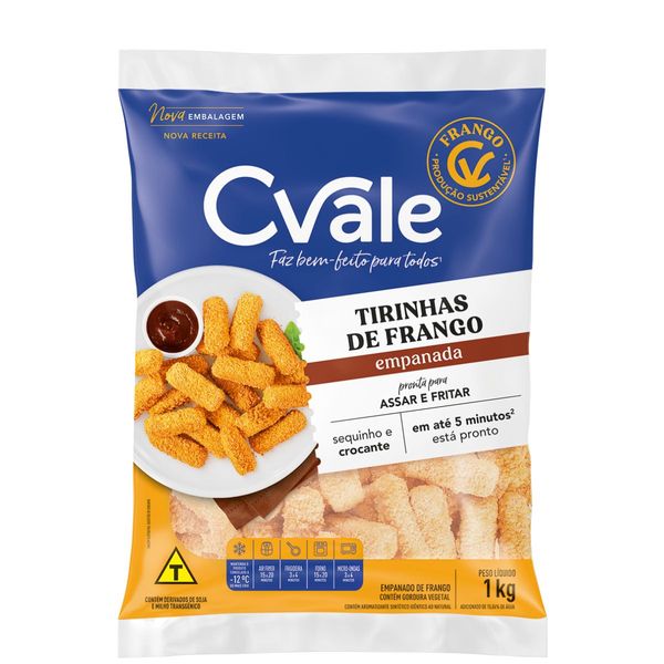 TIRINHA FRANGO C VALE 1KG EMPANADO - lavagnoli