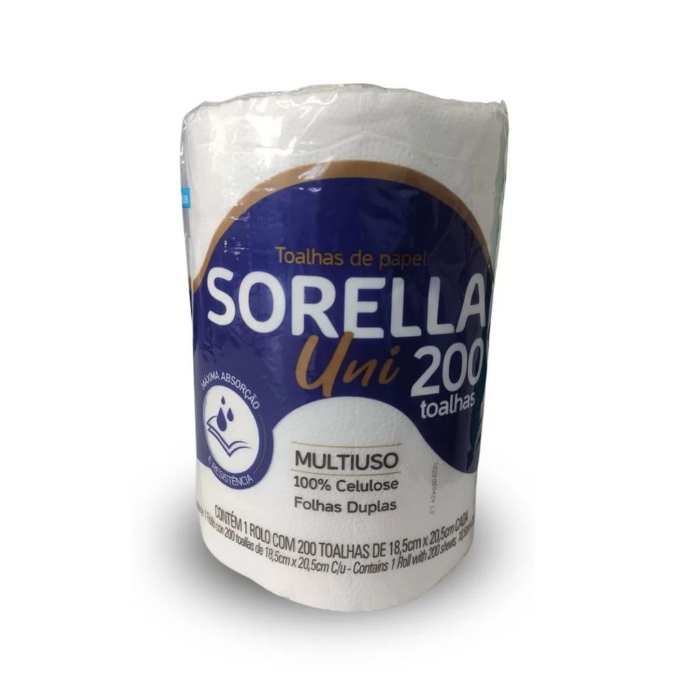PAPEL TOALHA SORELLA 200 FOLHAS - lavagnoli