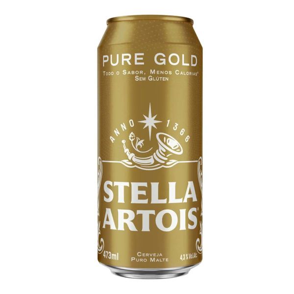 CERVEJA STELLA ARTOIS LATÃO 473ML GOLD - lavagnoli