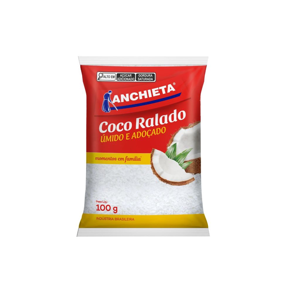COCO RALADO ANCHIETA 100G ADOÇADO - lavagnoli