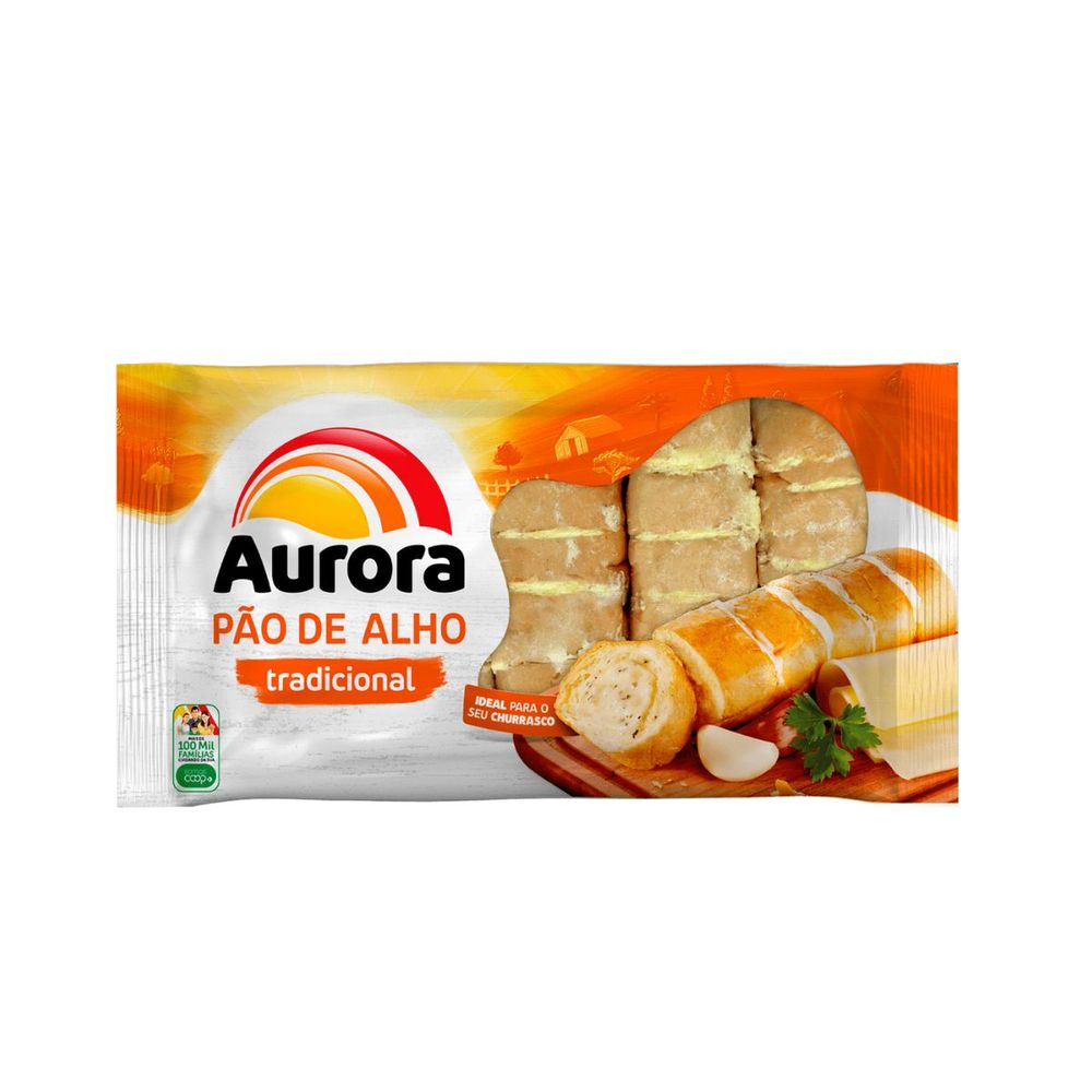 PÃO AURORA 340G PASTA DE ALHO - lavagnoli