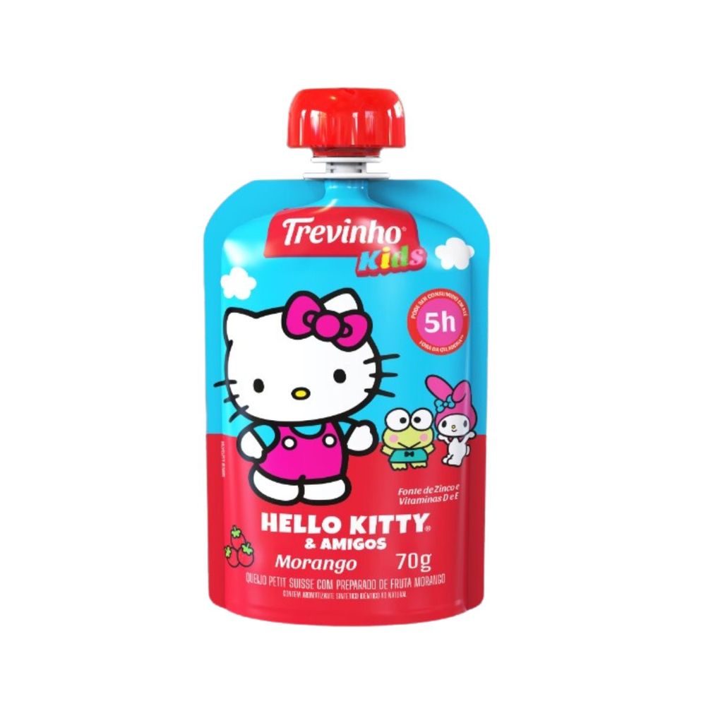 PETTIT SUISSE TREVINHO KIDS 70G HELLO KITTY MORANGO - lavagnoli