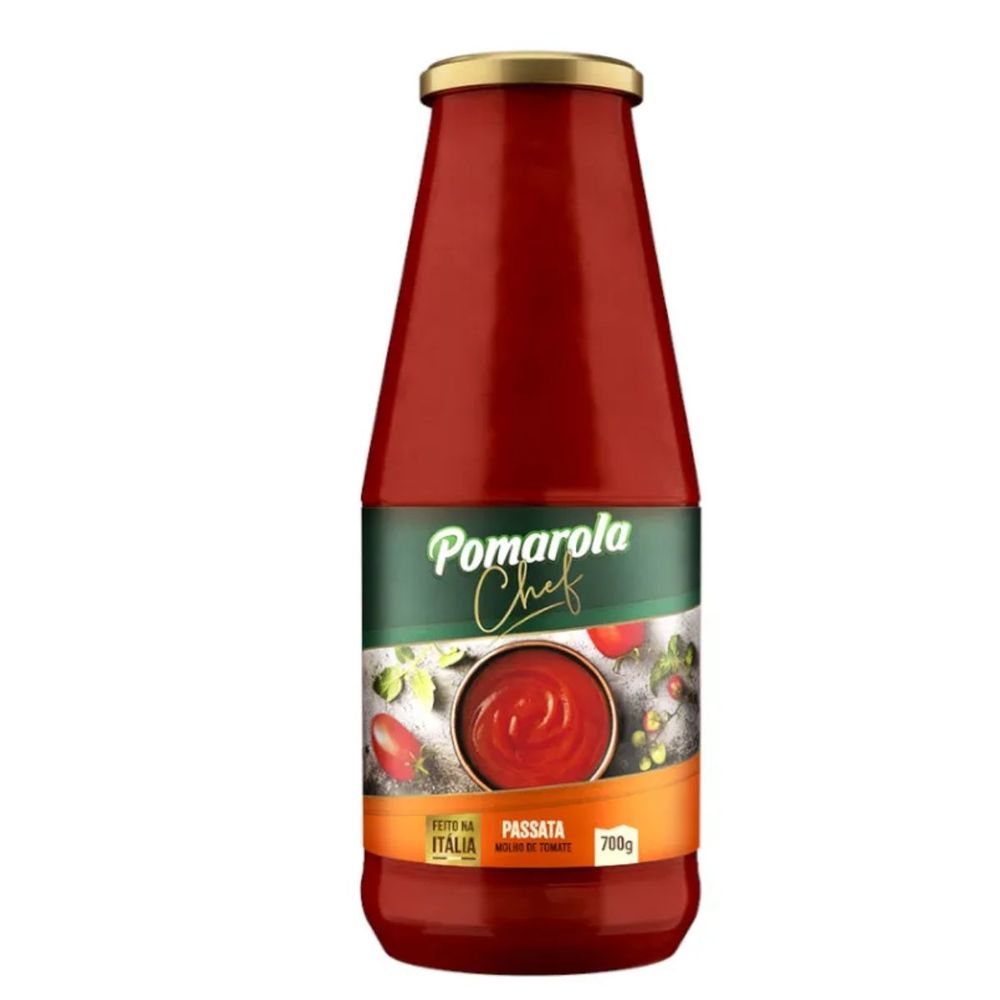 MOLHO TOMATE POMAROLA CHEF VIDRO 700G PASSATA - lavagnoli
