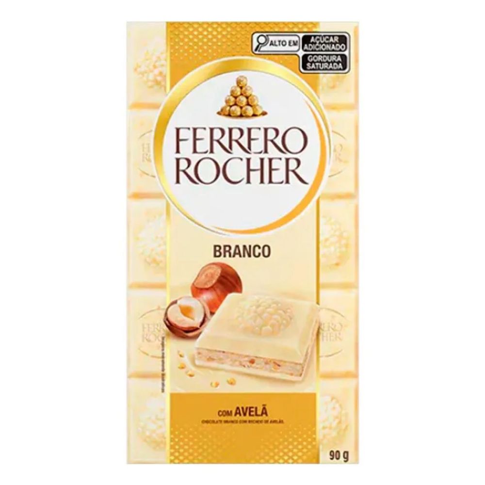 TABLETE FERRERO ROCHER 90G BRANCO - lavagnoli