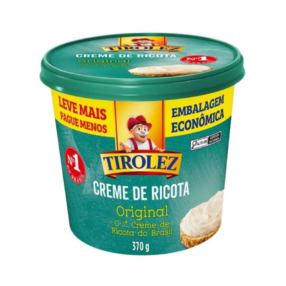 CREME RICOTA TIROLEZ 370G TRADICIONAL - lavagnoli